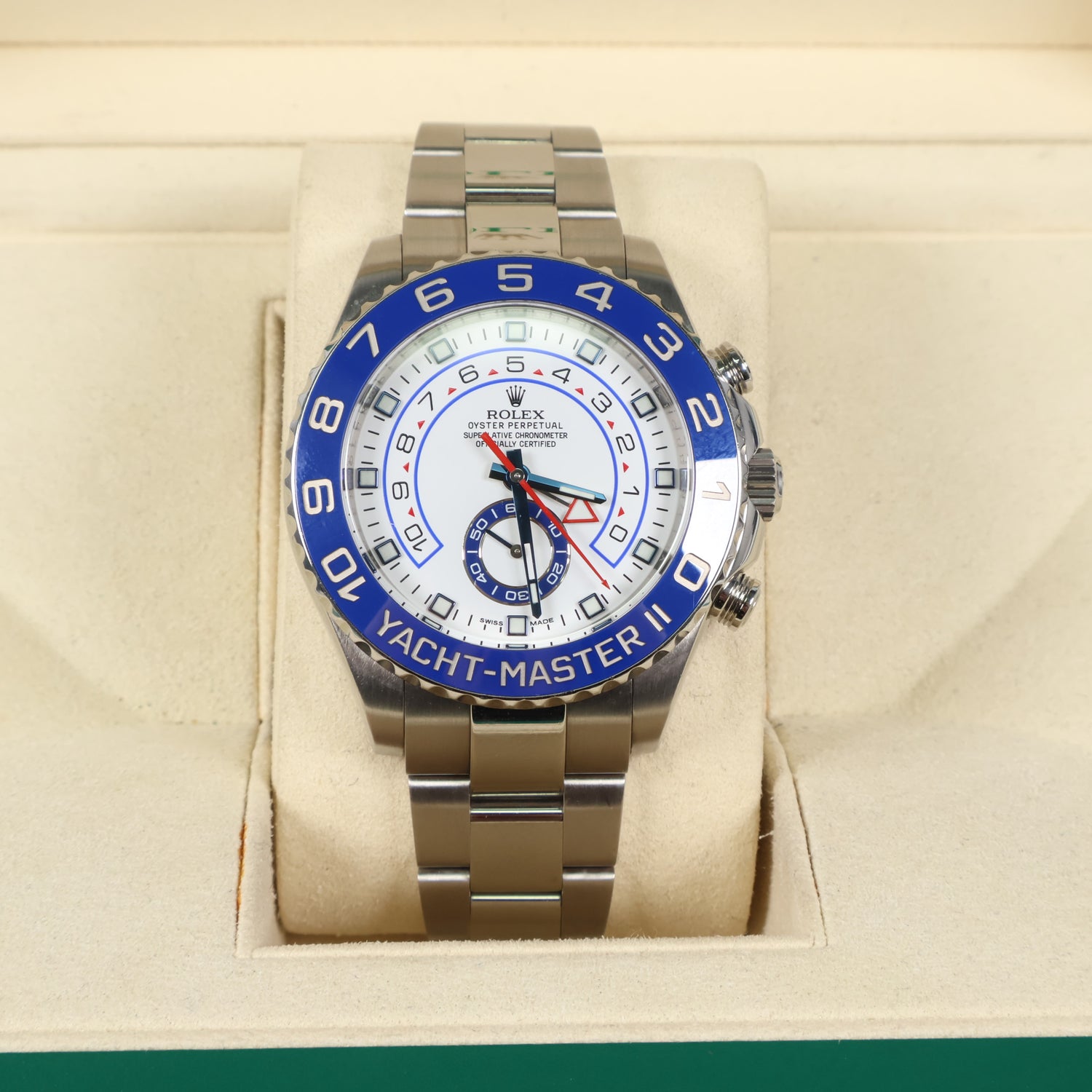 Watch Rolex Yacht-Master II Mate White Dial On Oyster Ref 116680 / 44m ...