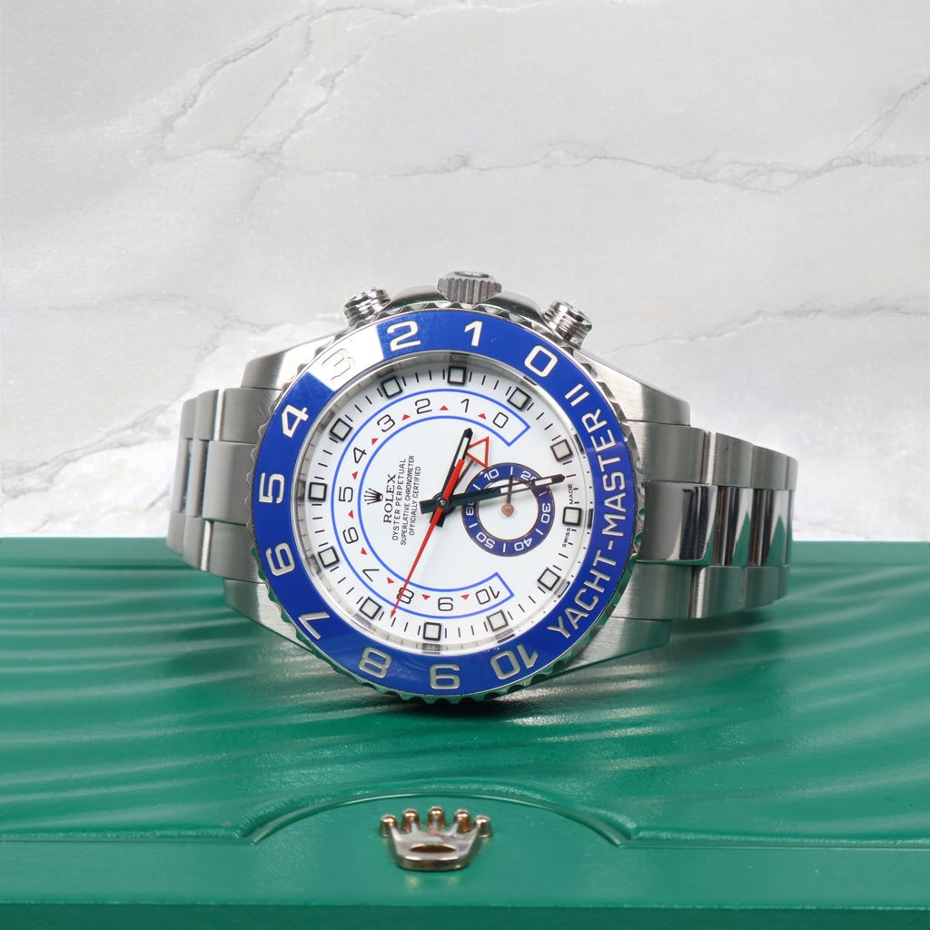 Watch Rolex Yacht-Master II Mate White Dial On Oyster Ref 116680 / 44m ...